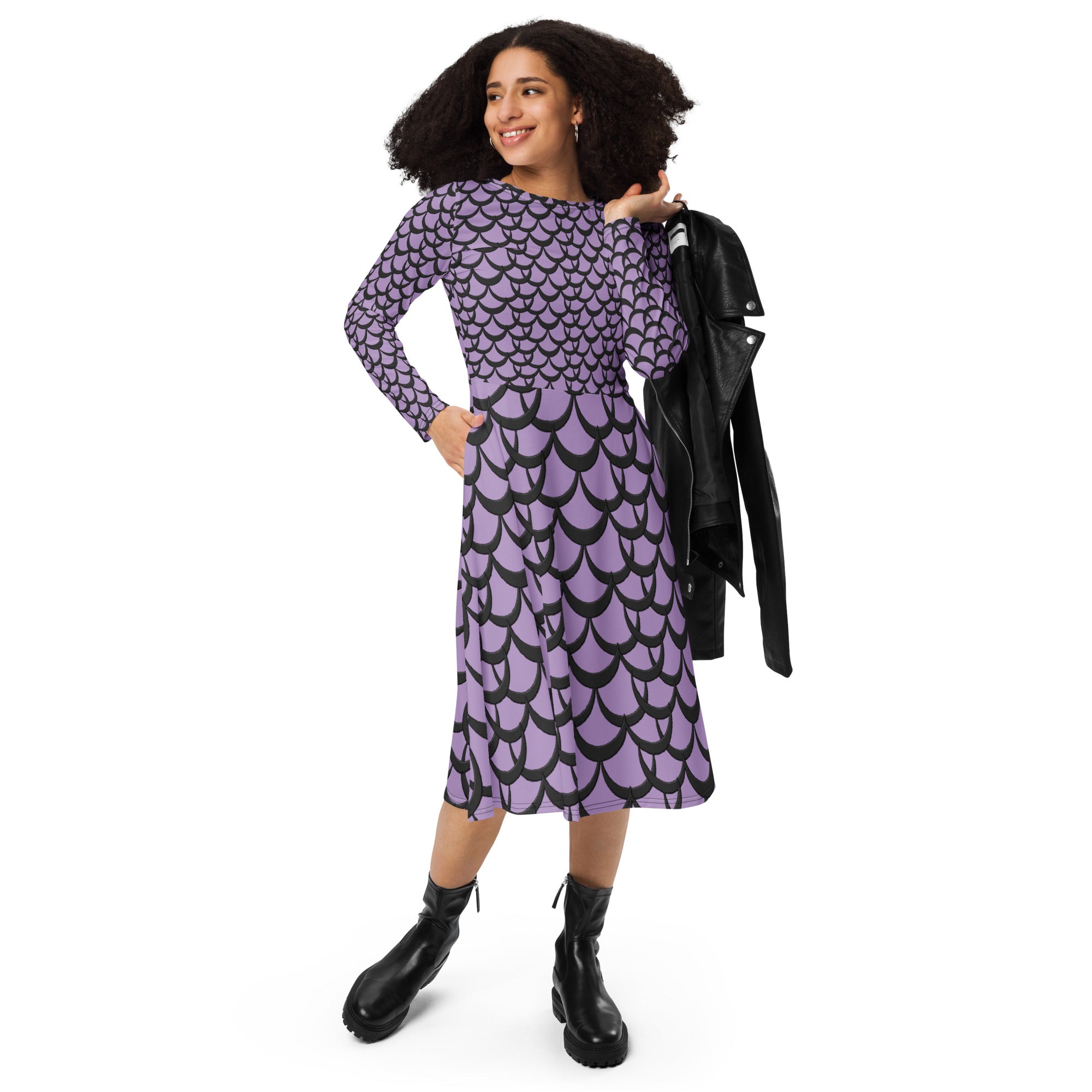 Unahi by Hakuole Designs long sleeve midi dress – Uʻi Gallery Maui